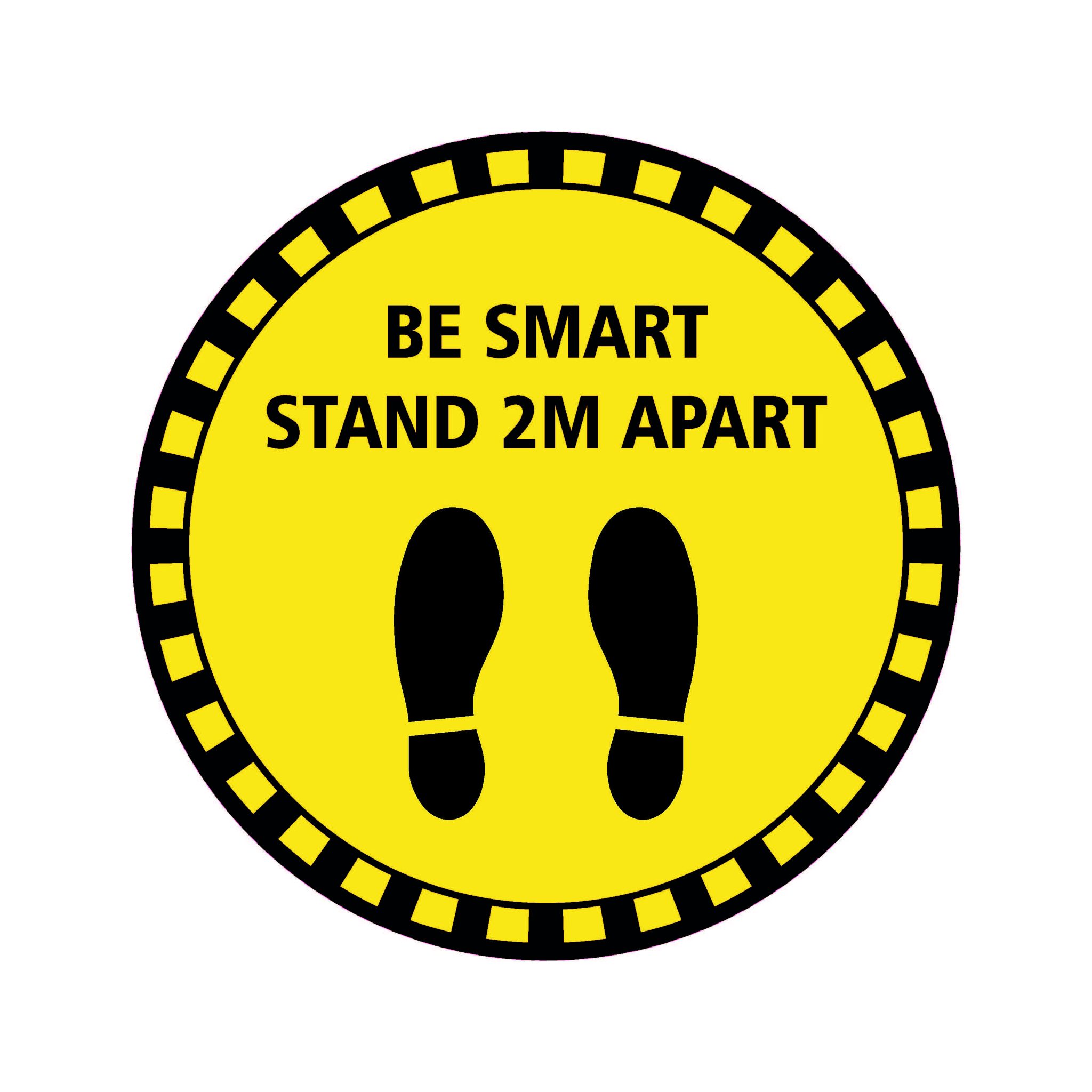 Be Smart Stand 2M Apart Floor Sticker | Covid 19 Social Distancing ...